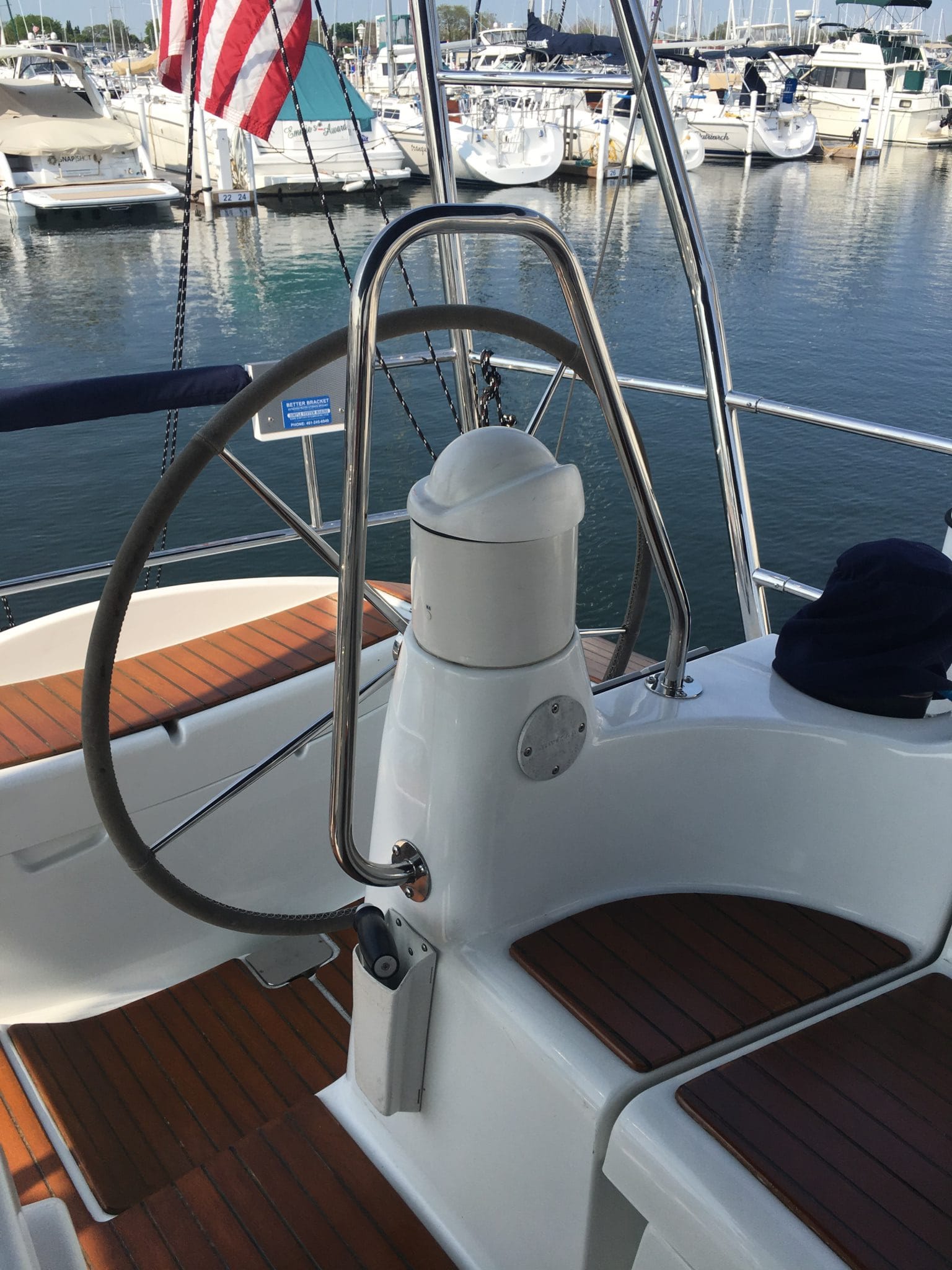 Jeanneau 42DS Davit Arch & Pedestal Guards | KLACKO MARINE